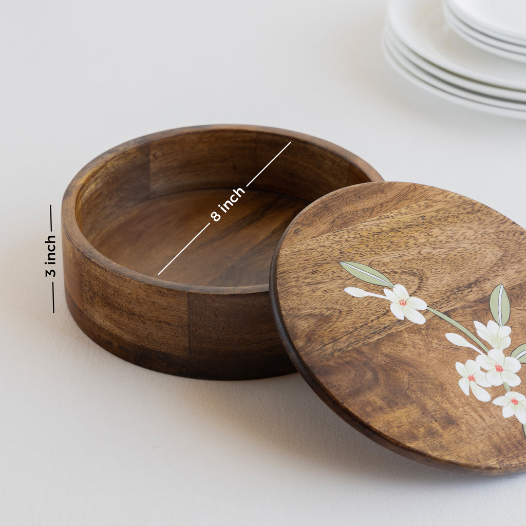 Bella Mango Wood Roti Box – Aurum Crafts