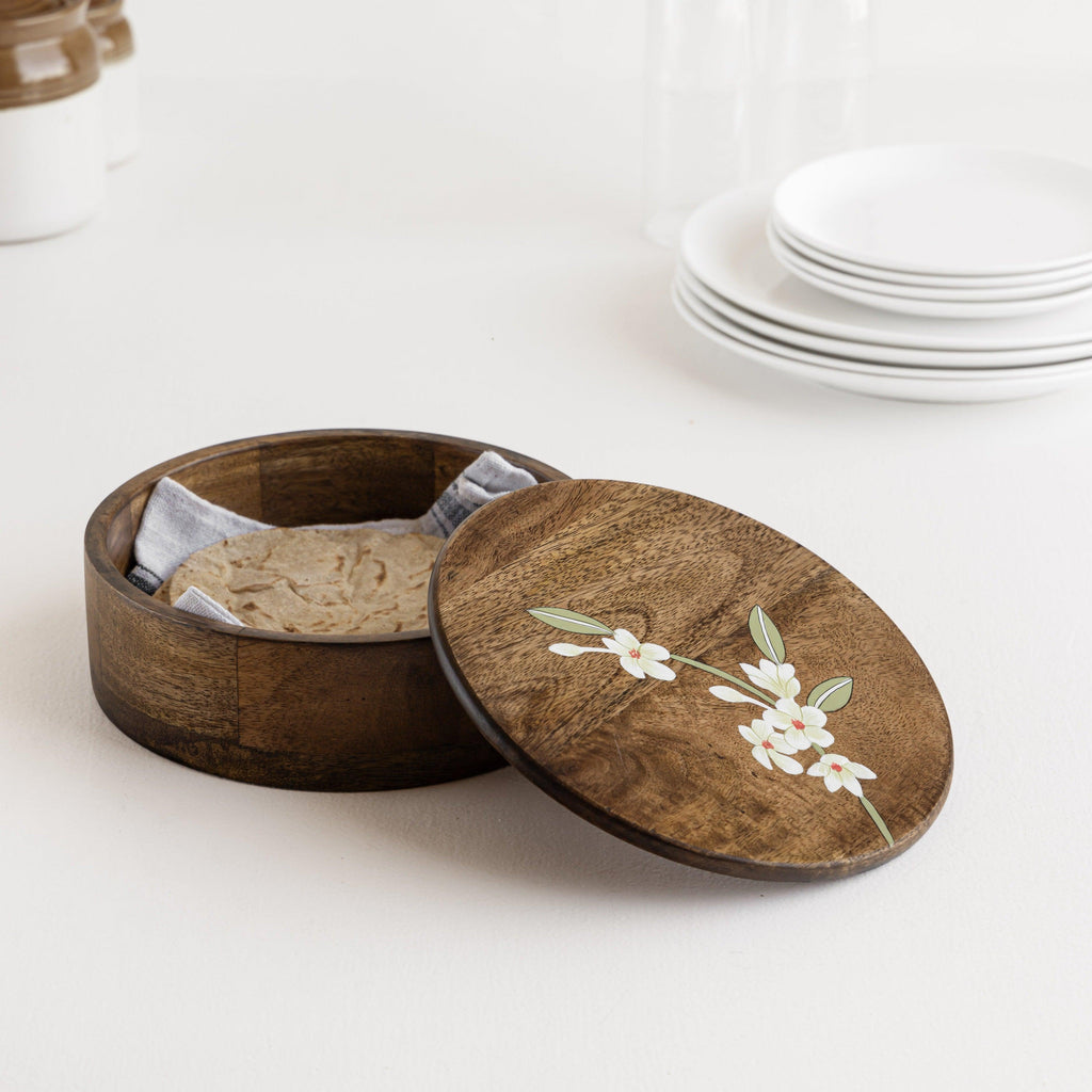 Bella Mango Wood Roti Box – Aurum Crafts