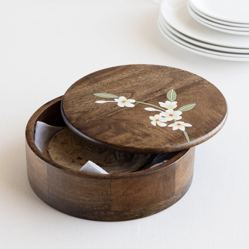 Bella Mango Wood Roti Box – Aurum Crafts